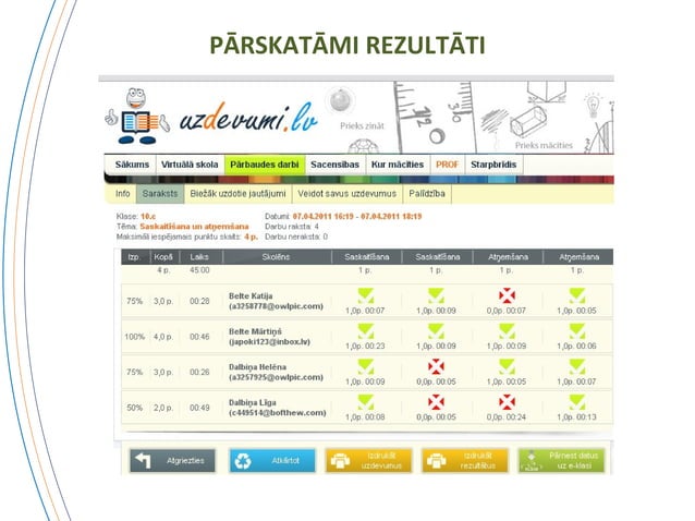 Uzdevumi lv parbaudes darbi | PPT