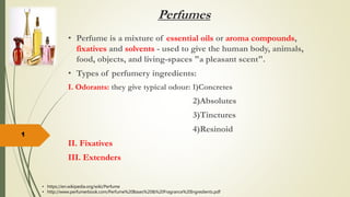 Analysis of perfumes and deodorants | PPTX