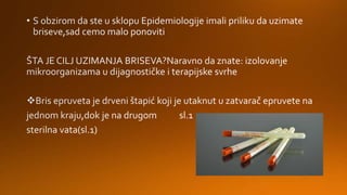 Uzimanje uzoraka sterilnim brisom | PPTX