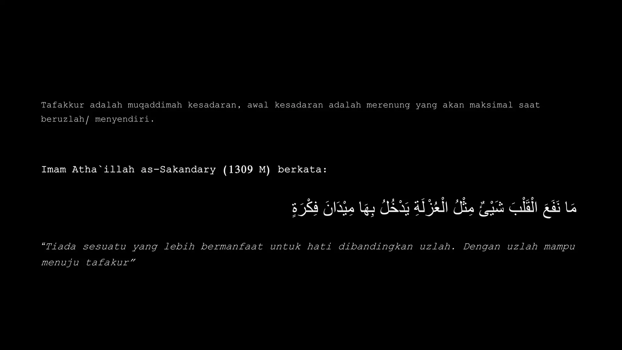 Uzlah & tafakur | PPTX