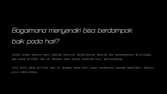 Uzlah & tafakur | PPT