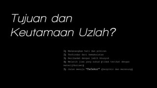 Uzlah & tafakur | PPTX