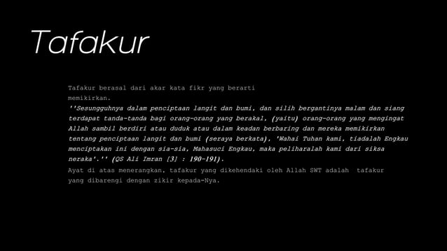 Uzlah & tafakur | PPTX