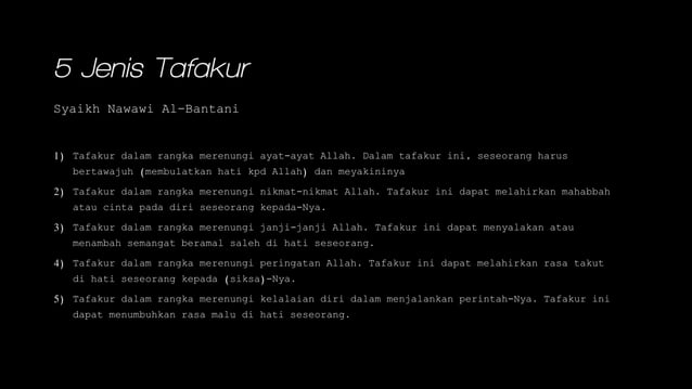 Uzlah & tafakur | PPTX