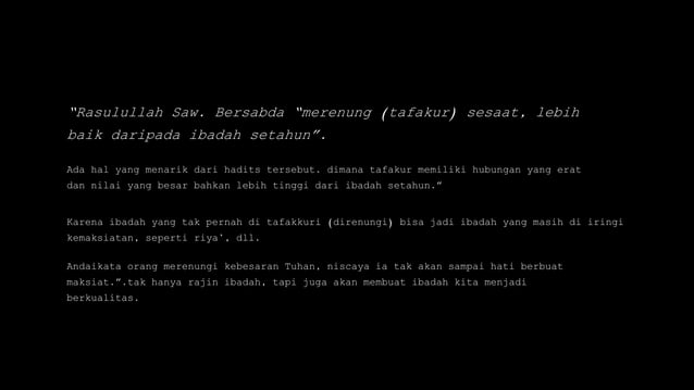 Uzlah & tafakur | PPTX