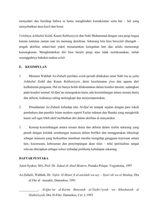 Uzlah menurut dr wahbah az | PDF