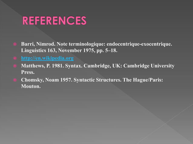 SYNTAX - head and modifiers | PPTX