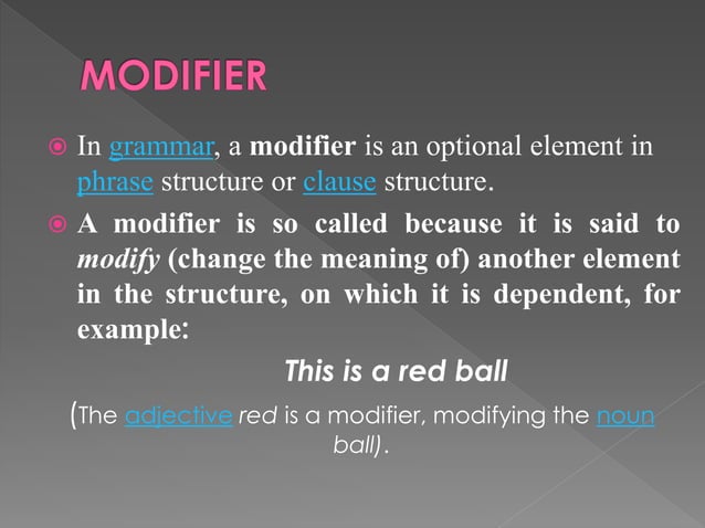 SYNTAX - head and modifiers | PPTX