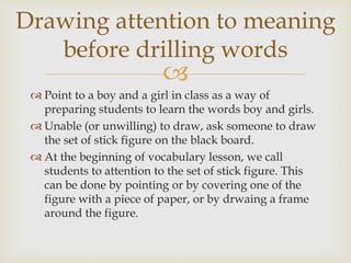 Vocabulary lesson for the first stage | PPT