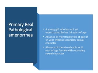"Amenorrhoea: Understanding the Causes, Diagnosis, and Management of ...