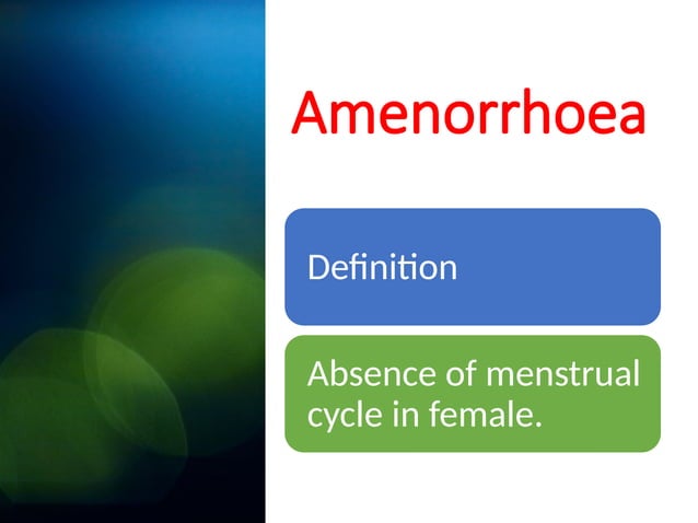 "Amenorrhoea: Understanding the Causes, Diagnosis, and Management of ...