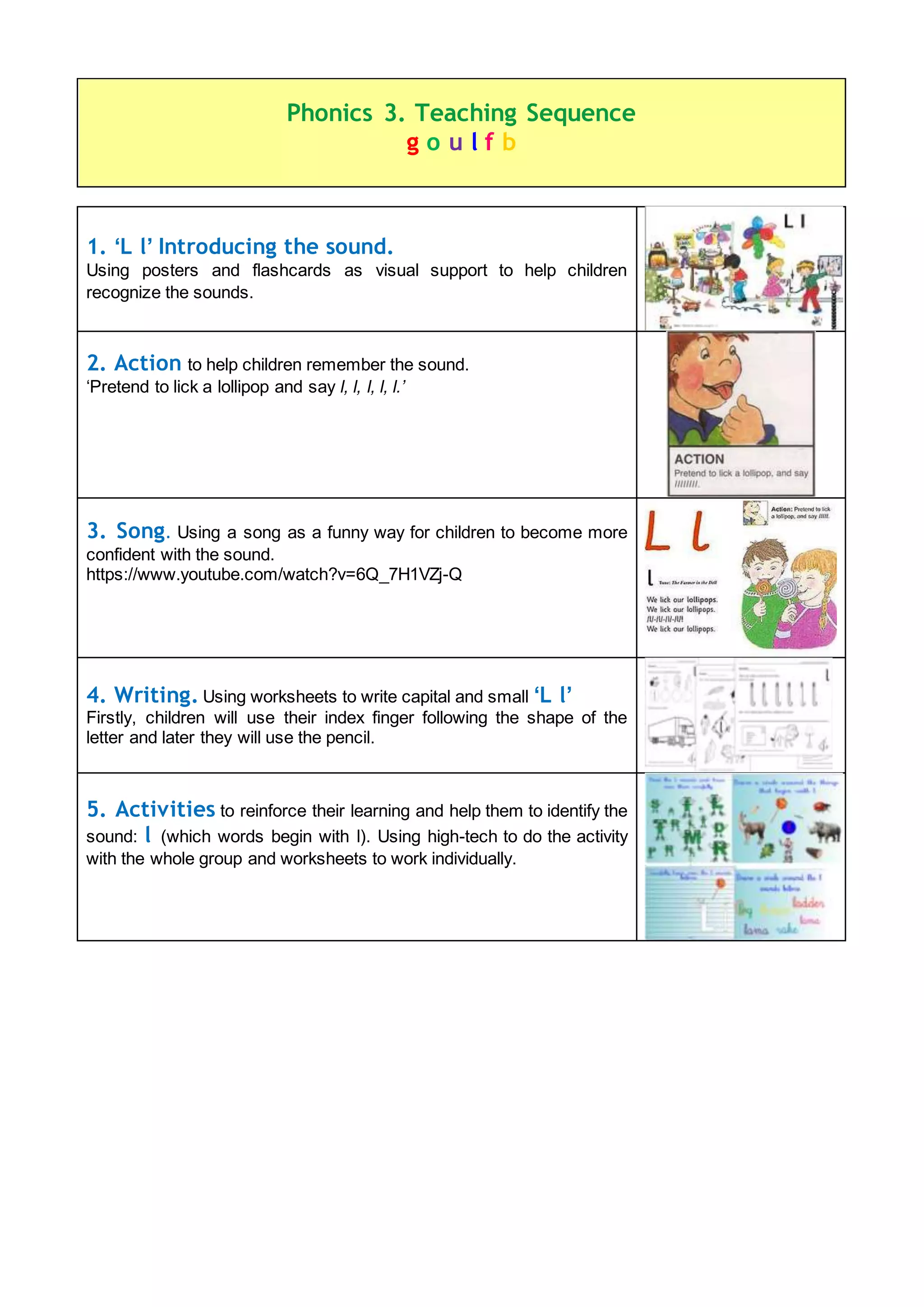 Teaching sequence L l | DOCX | Education