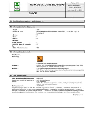 Shock msds (maesa) | PDF