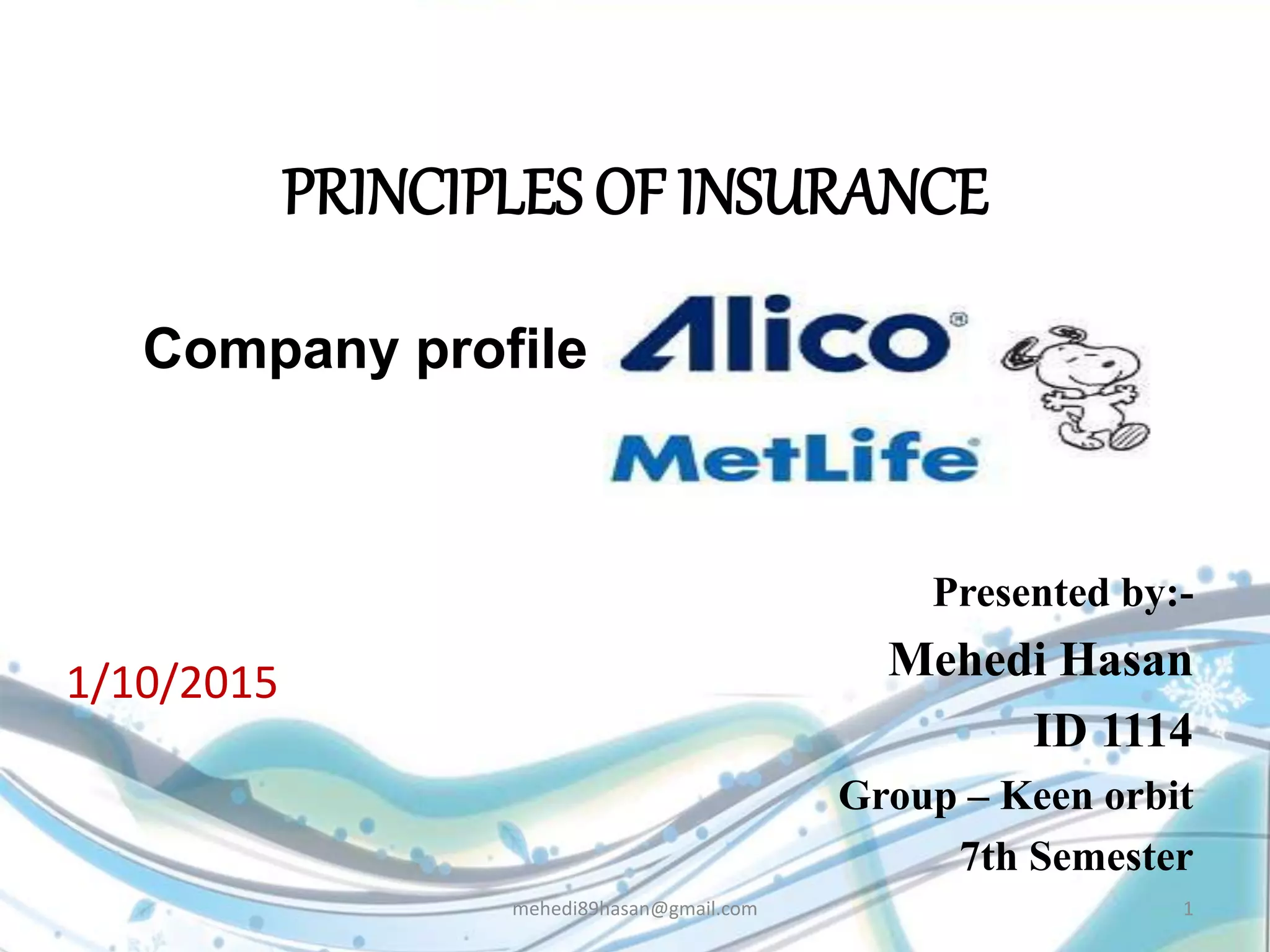 Principle of Insurance | PPT
