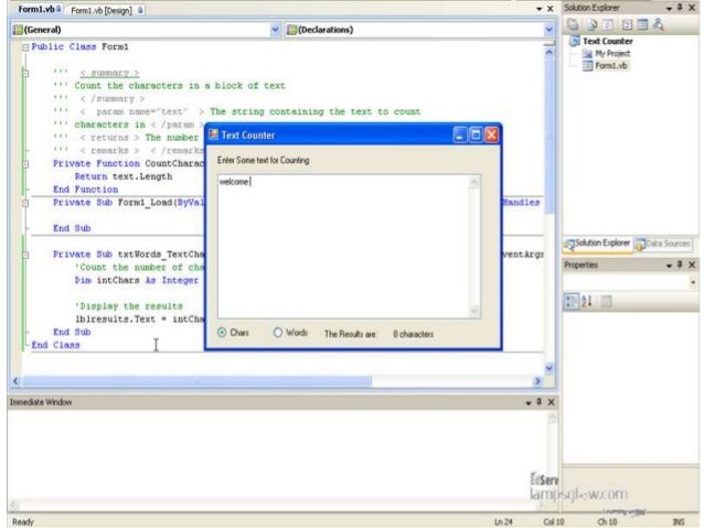 VISUAL BASIC .net v