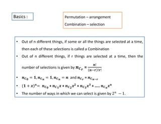 Aptitude Training - PERMUTATIONS AND COMBINATIONS1 | PPT