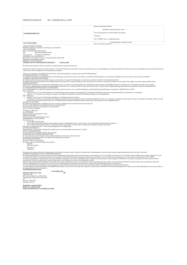 Fedasil bestelt 200 mondmaskers | PDF | Free Download