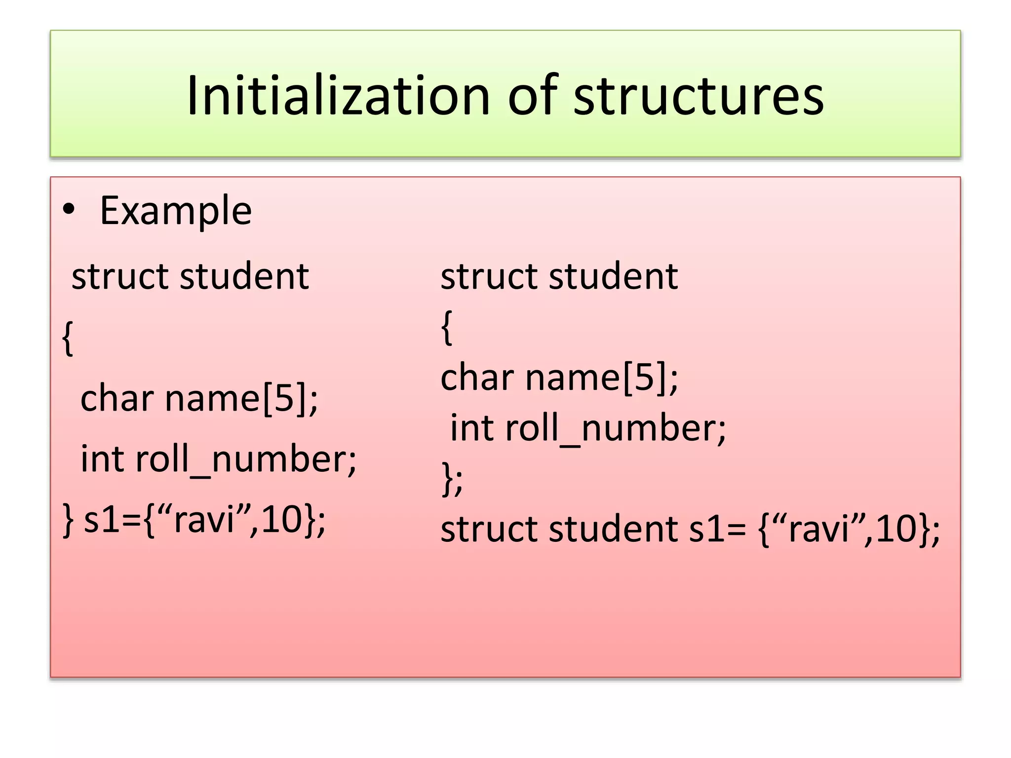 structures in C and Union in C, enumerated datatype | PPTX