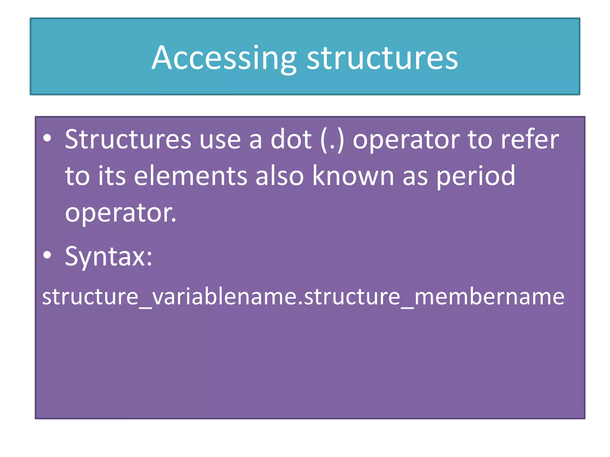 structures in C and Union in C, enumerated datatype | PPTX