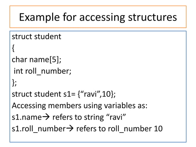 structures in C and Union in C, enumerated datatype | PPTX