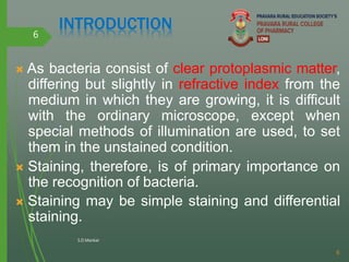 Identification of bacteria by using different staining techniques like ...