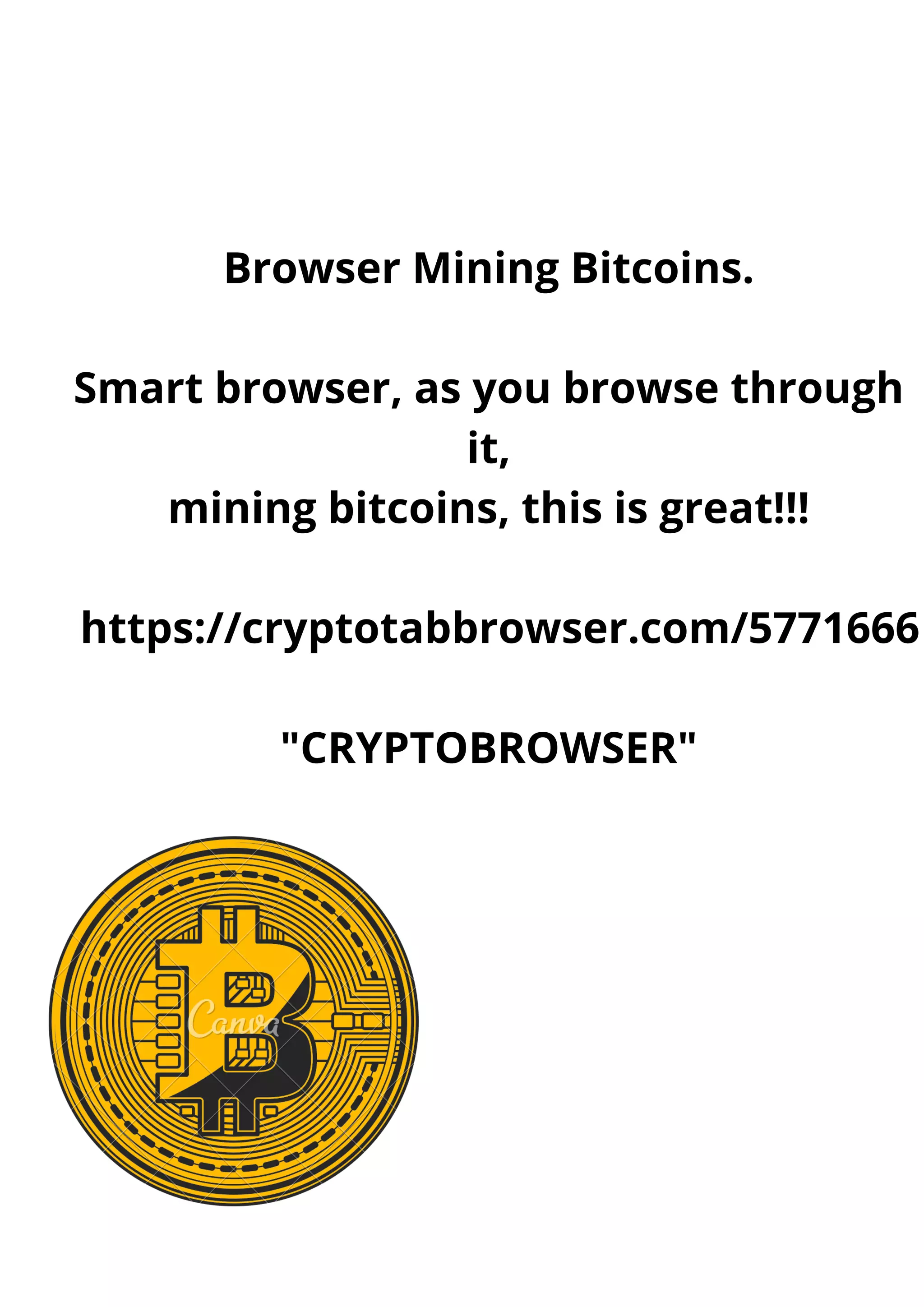 Browser Mining Bitcoins. | PDF