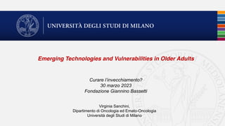 Emerging Technologies and Vulnerabilities in Older Adults | PPT