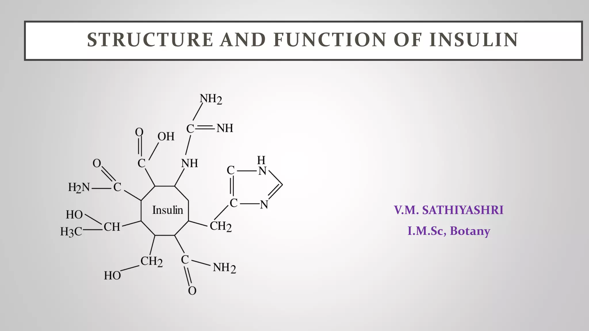 Structure And Function Of Insulinpptx