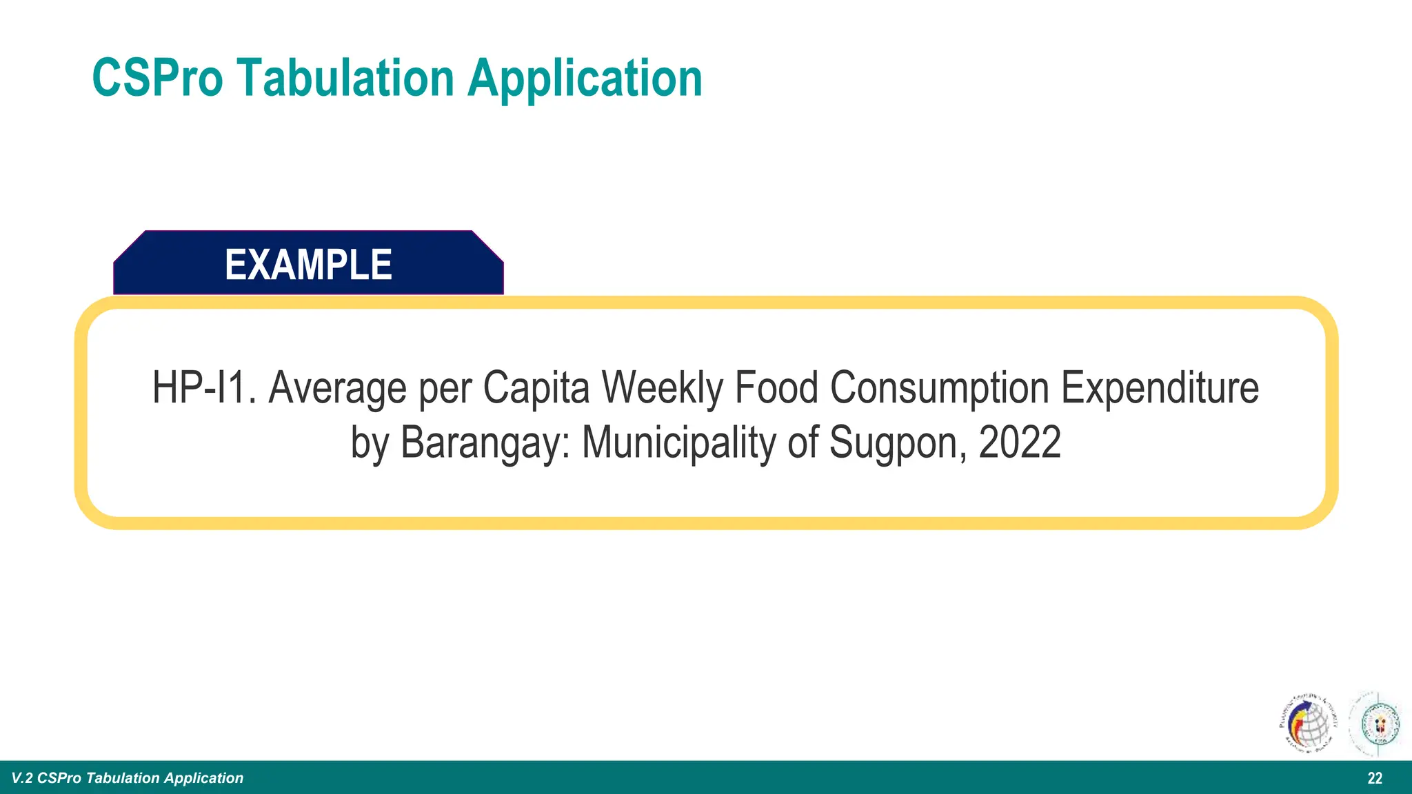 V.6 CSPro Tabulation Application_Creating Tables with PostCalc ...