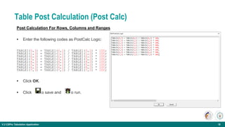 V.6 CSPro Tabulation Application_Creating Tables with PostCalc ...