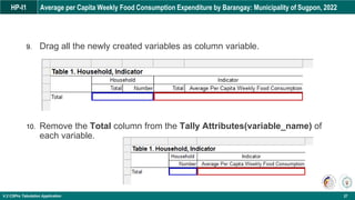 V.6 CSPro Tabulation Application_Creating Tables with PostCalc Application.pptx