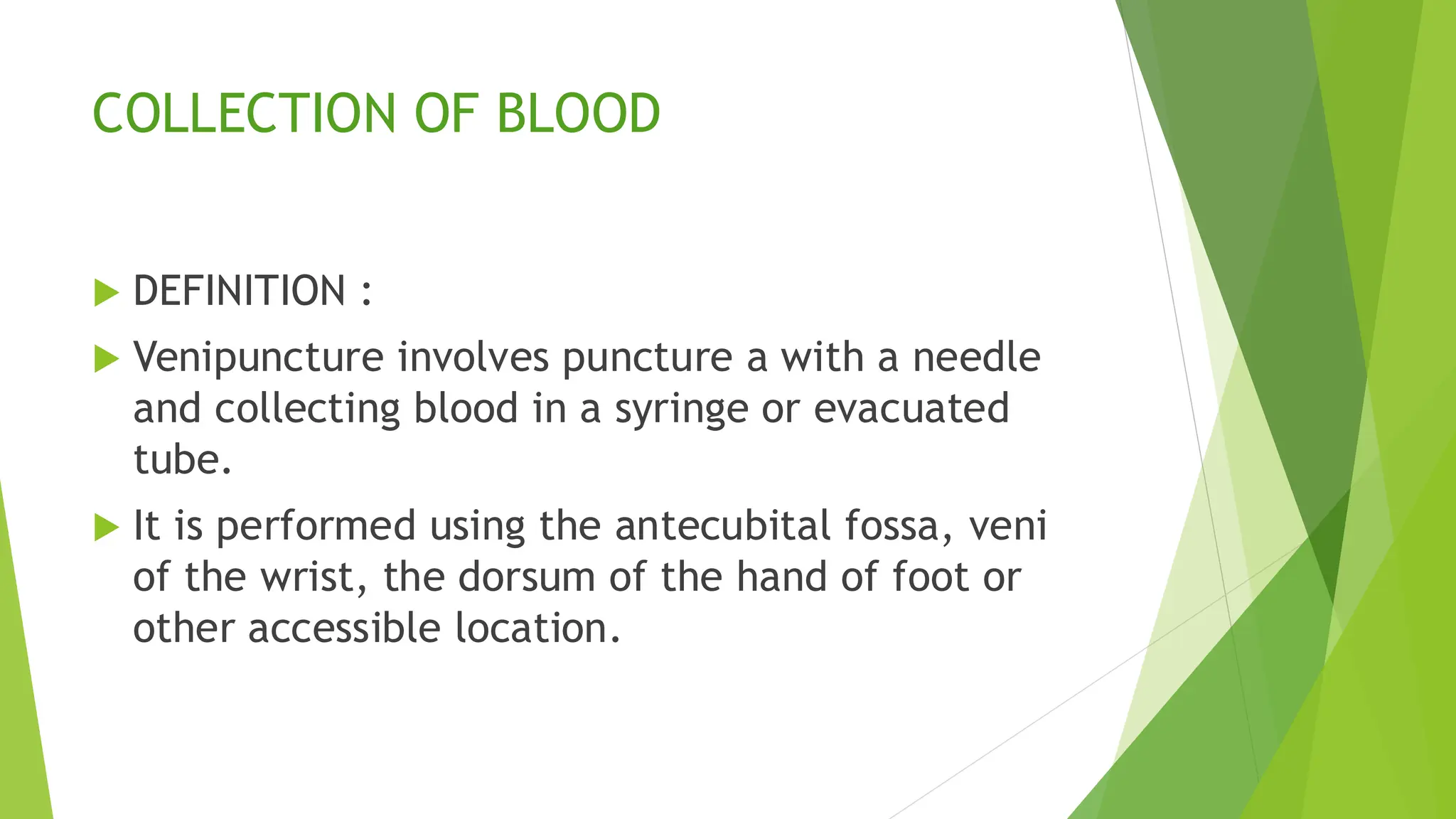 Clinical laboratory technology - Blood sample collection | PDF