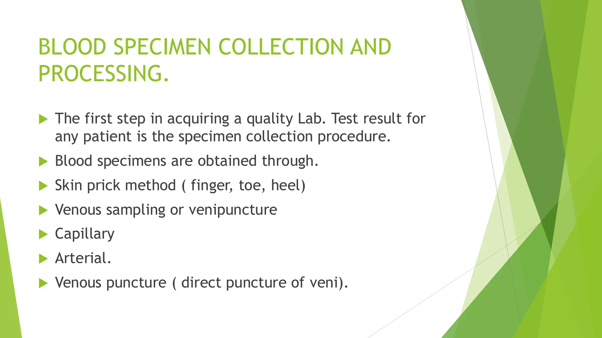 Clinical laboratory technology - Blood sample collection | PDF
