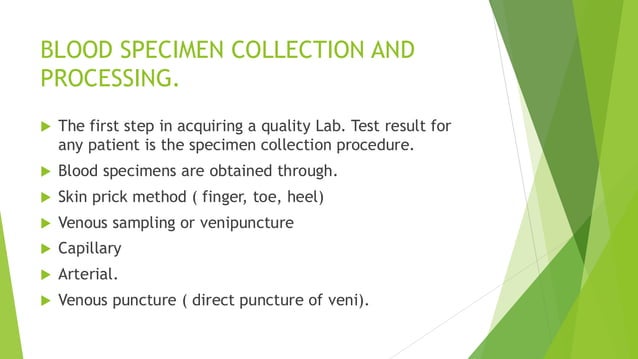 Clinical laboratory technology - Blood sample collection | PPT
