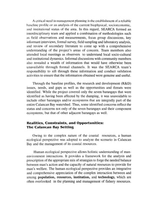 Ripples of Hope over Troubled Waters:The Calancan Bay Experience | PDF