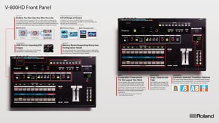 Roland V-800HD Multi-format Video Switcher | PDF