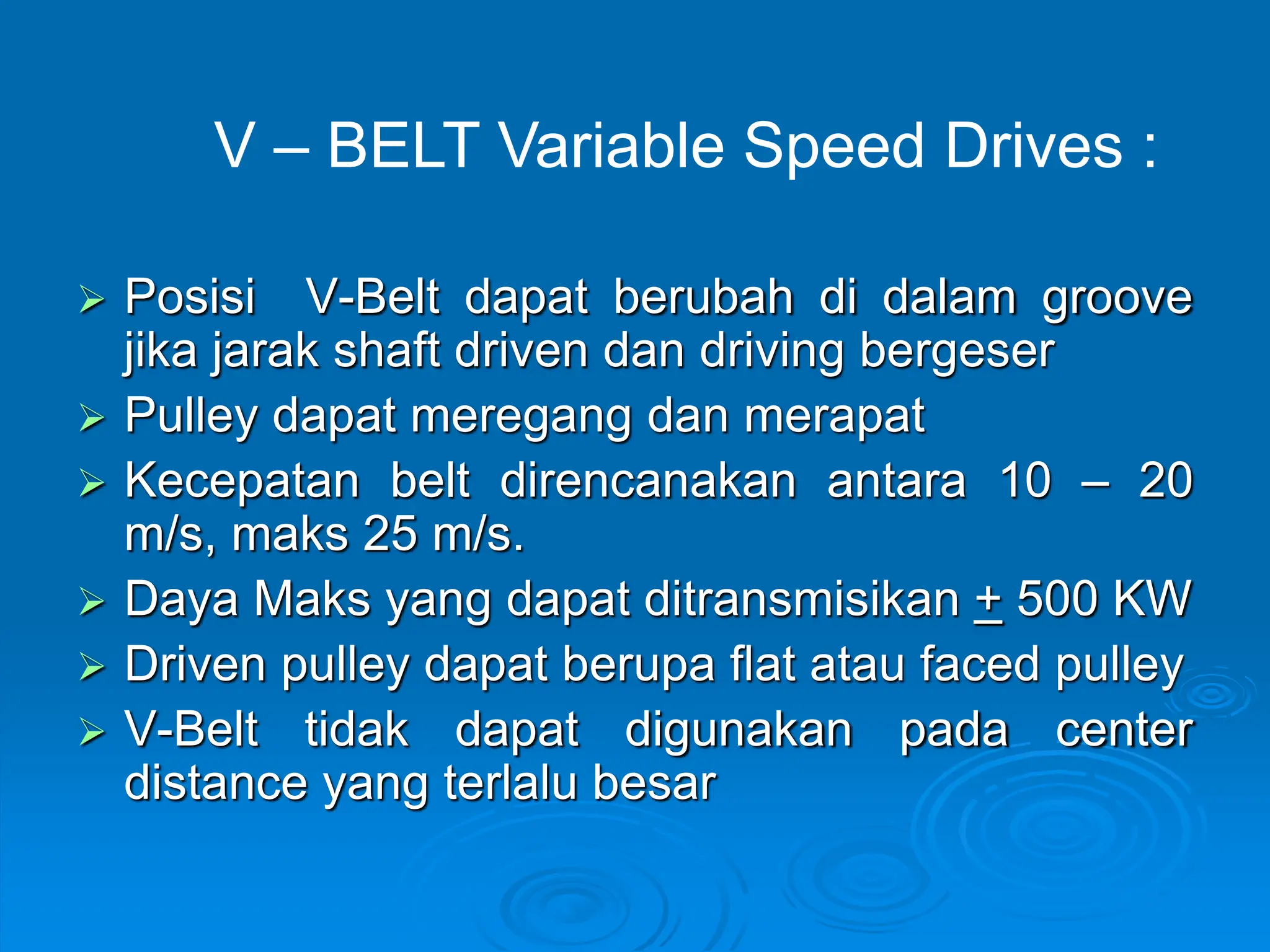 JENIS BAHAN UKURAN DAN APLIKASI V - BELT | PPT