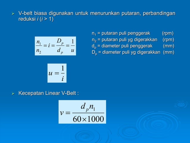 JENIS BAHAN UKURAN DAN APLIKASI V - BELT | PPT