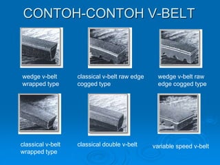 JENIS BAHAN UKURAN DAN APLIKASI V - BELT | PPT