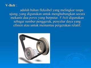 Sistem transmisi v-belt dalam elemen mesin | PPT