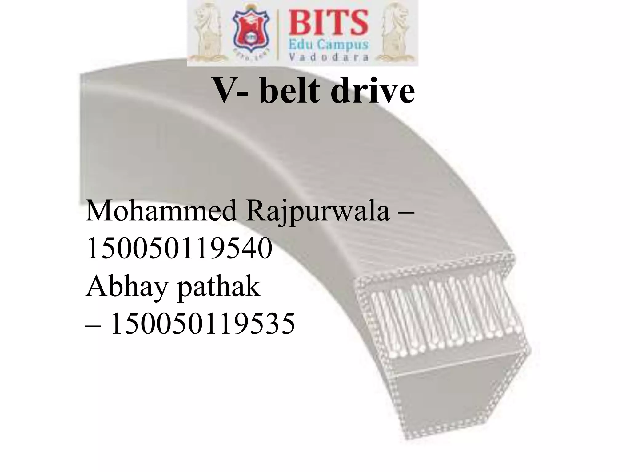 V belt drive | PPT