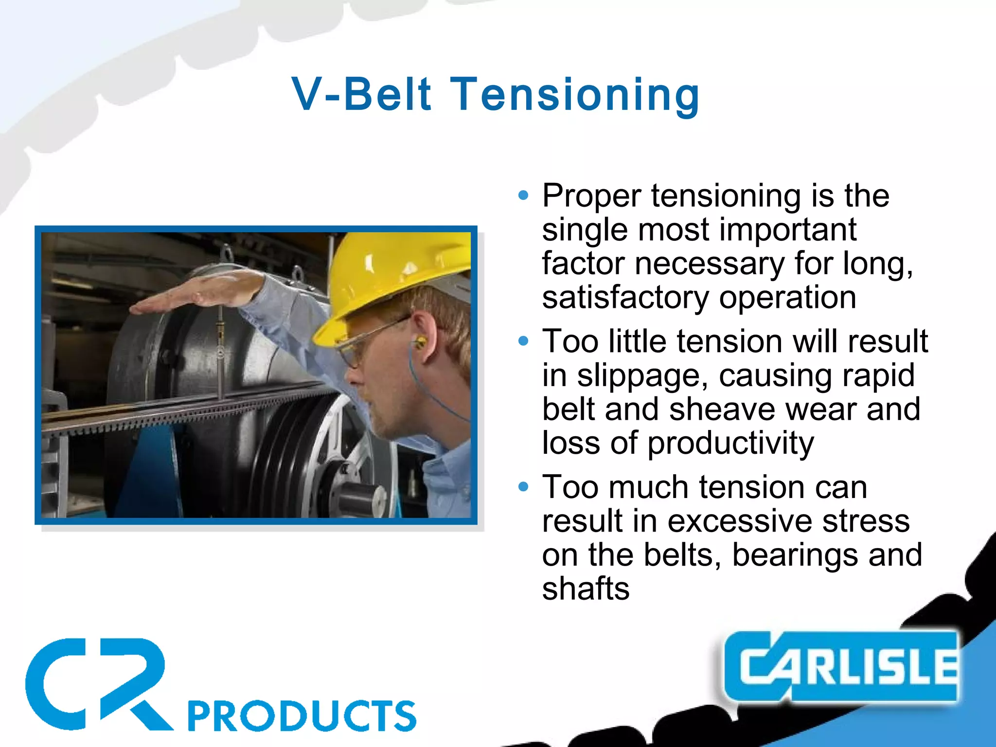 V belt installation and tensioning 1.08 (1) | PPT