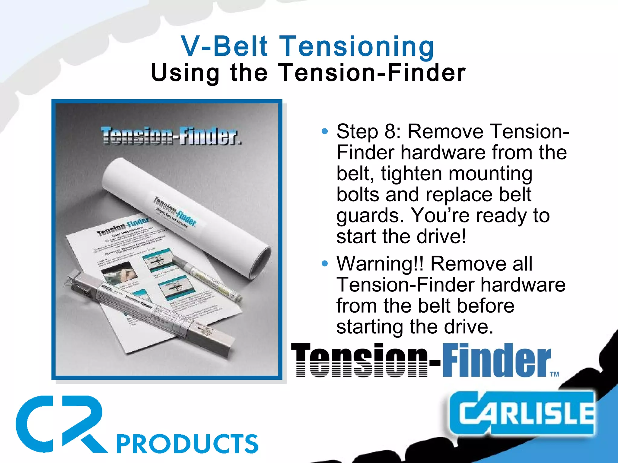 V belt installation and tensioning 1.08 (1) | PPT