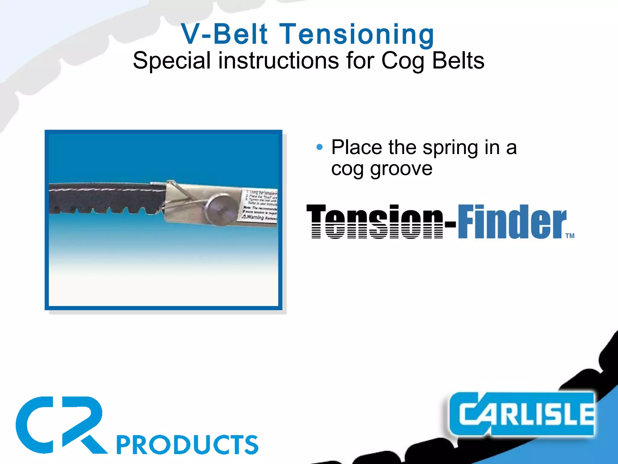 V belt installation and tensioning 1.08 (1) | PPT