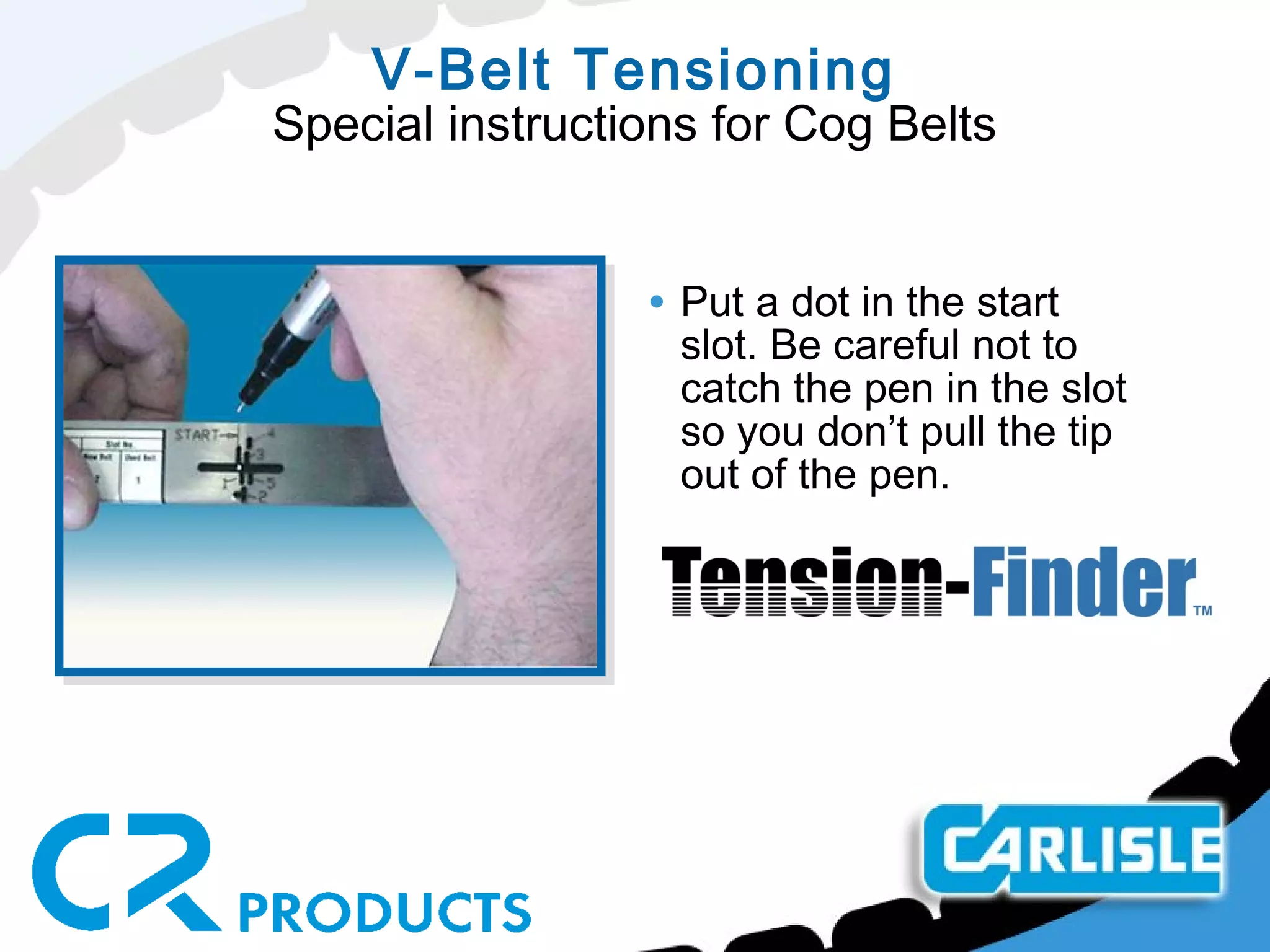 V belt installation and tensioning 1.08 (1) | PPT