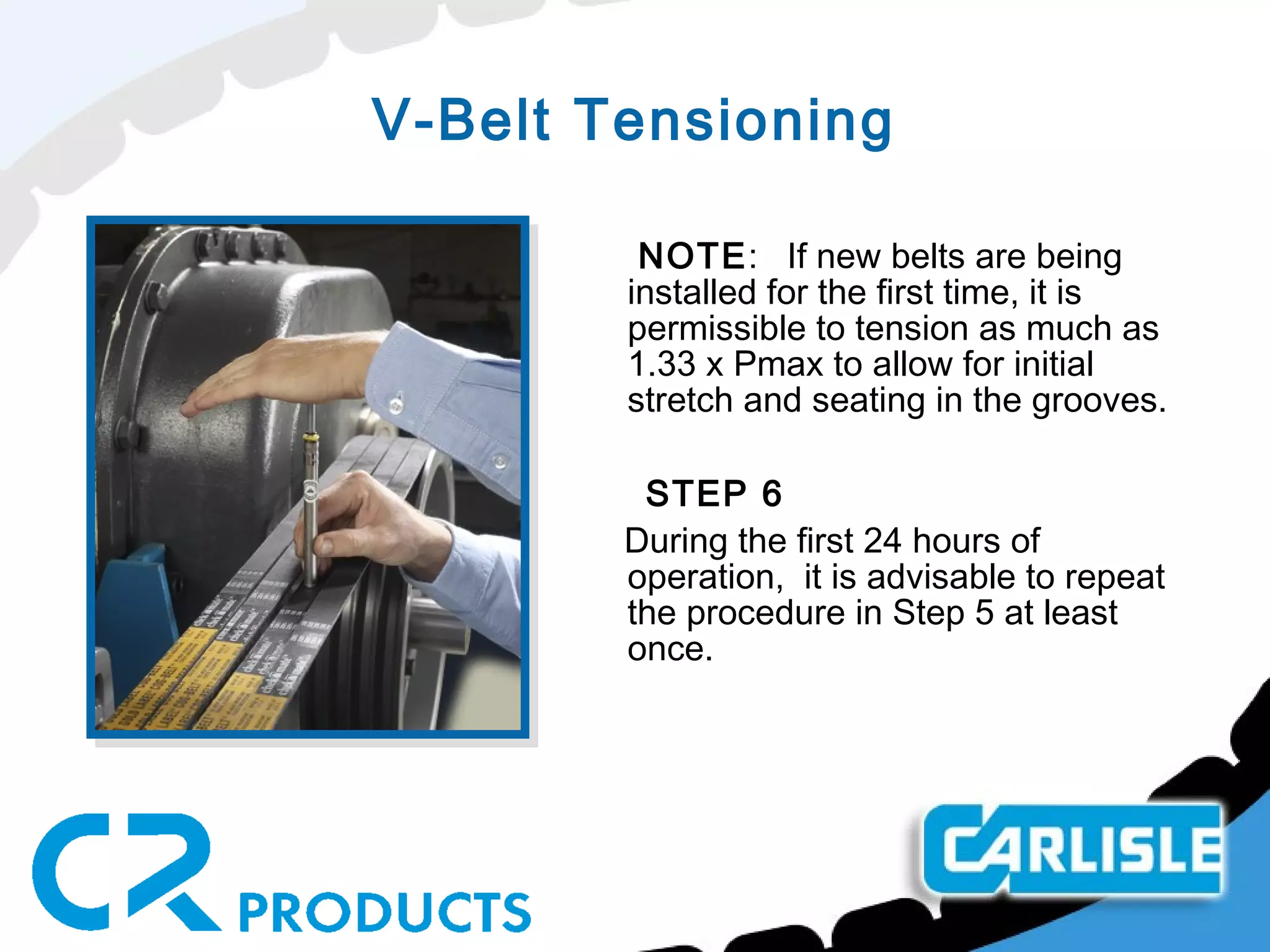 V belt installation and tensioning 1.08 (1) | PPT