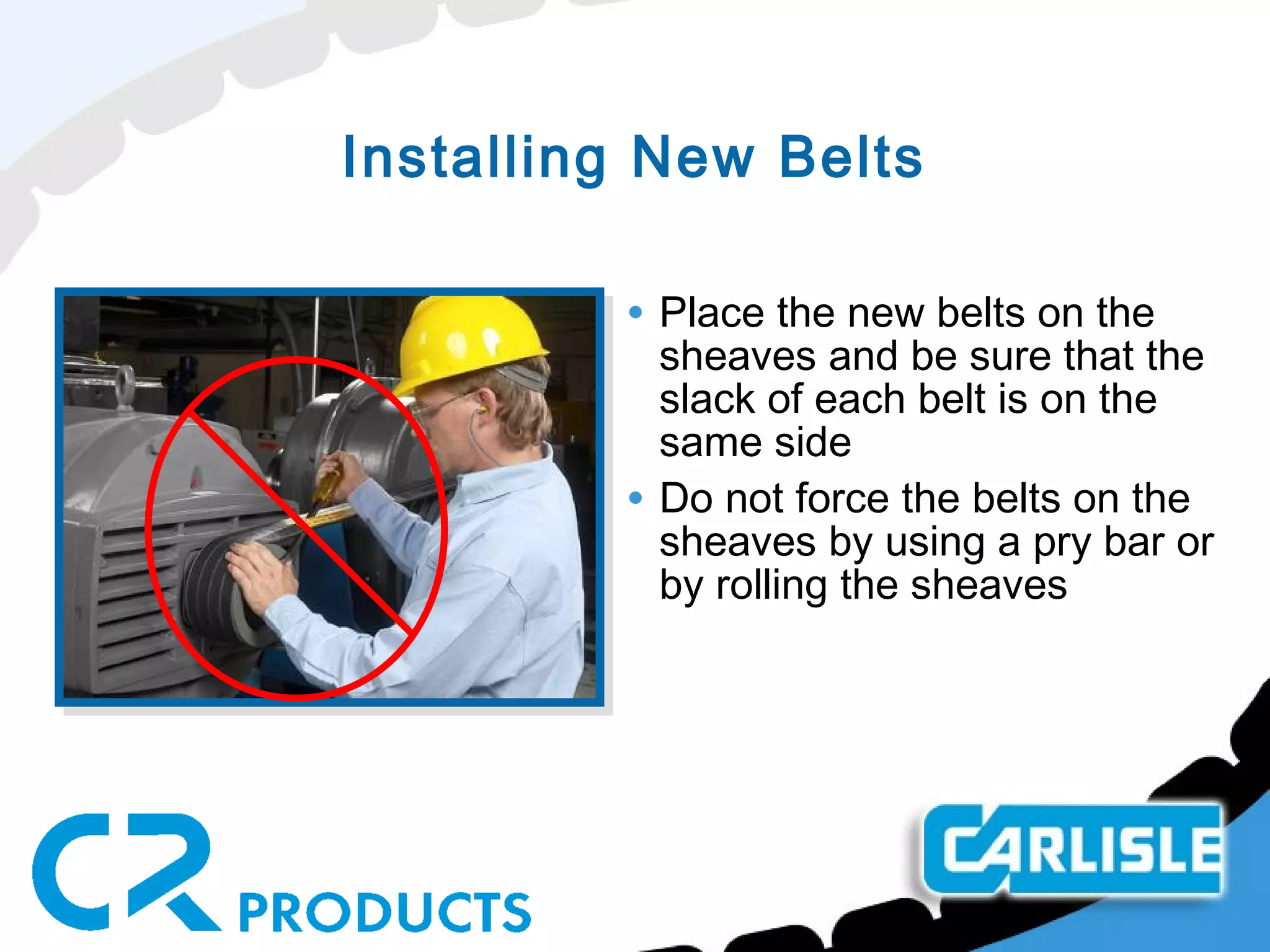 V belt installation and tensioning 1.08 (1) | PPT