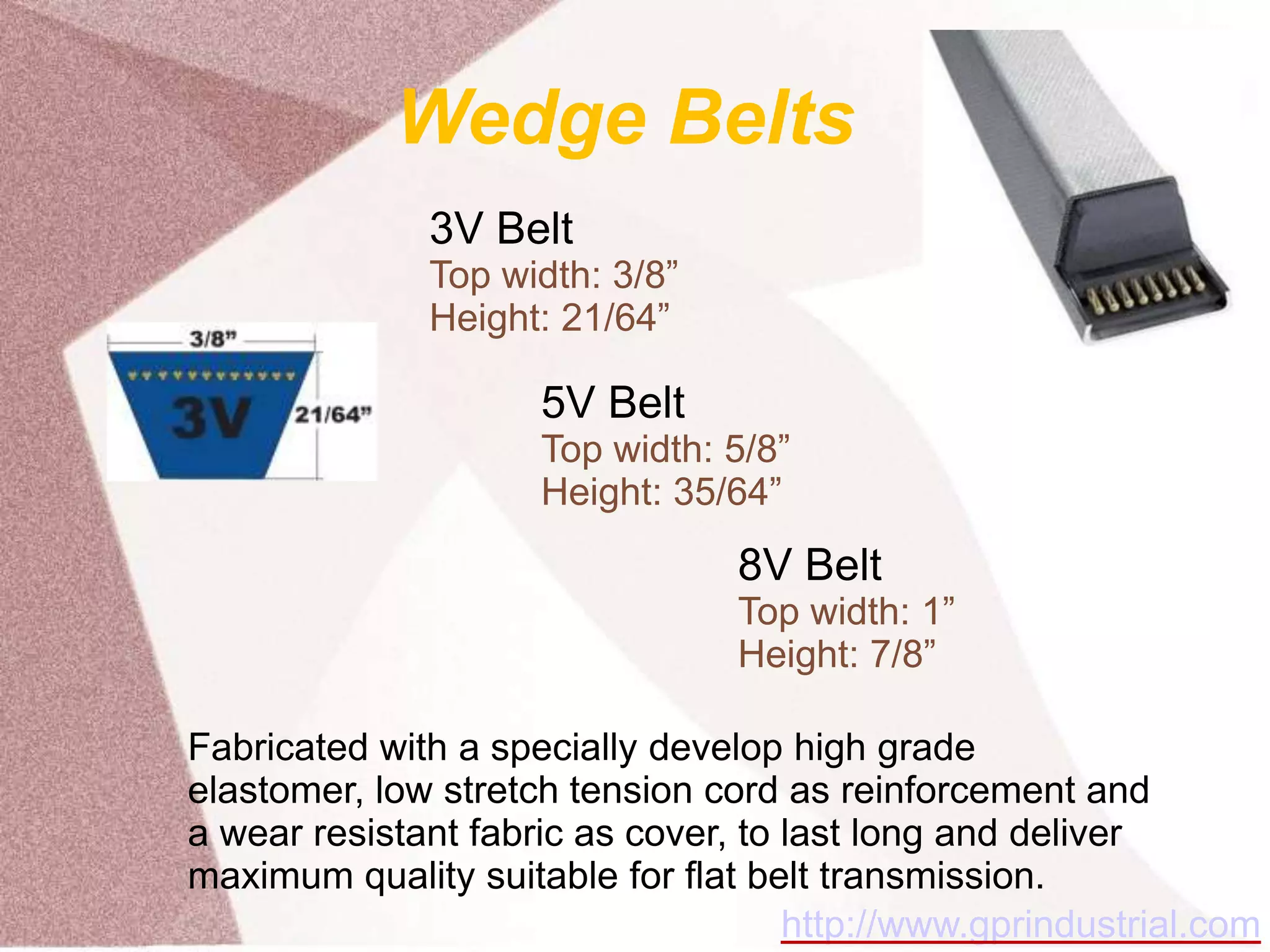 Types of Power Transmission belts | PPT