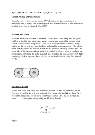 V belt to cog belt | DOCX