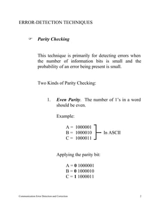 V Communication Error Detection And Correction | PDF